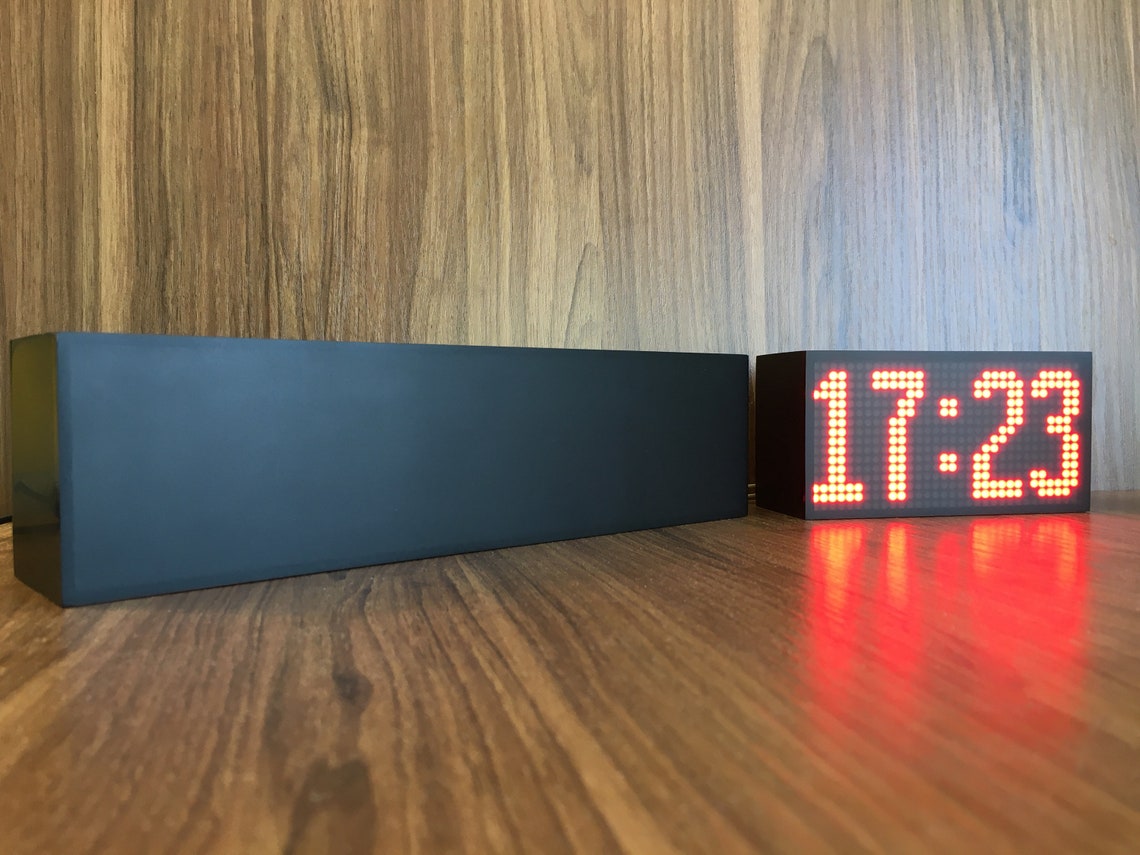 Wifi Smart LED Light Clock, Weather Station, and Running Line - Etsy