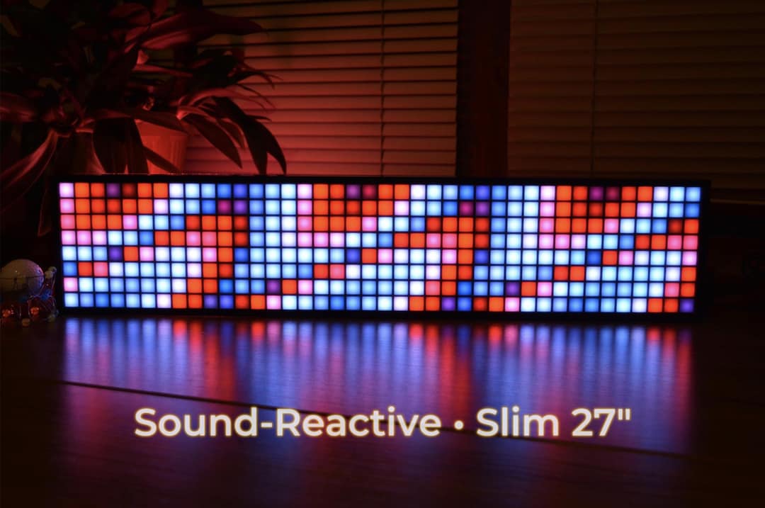 Sound Reactive LED Wall Art Bar: RGB Music Sync, Smart Home Theater ...