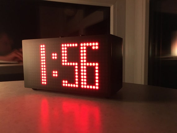 Wifi Smart Led Light Clock Weather Station And Running Line Etsy