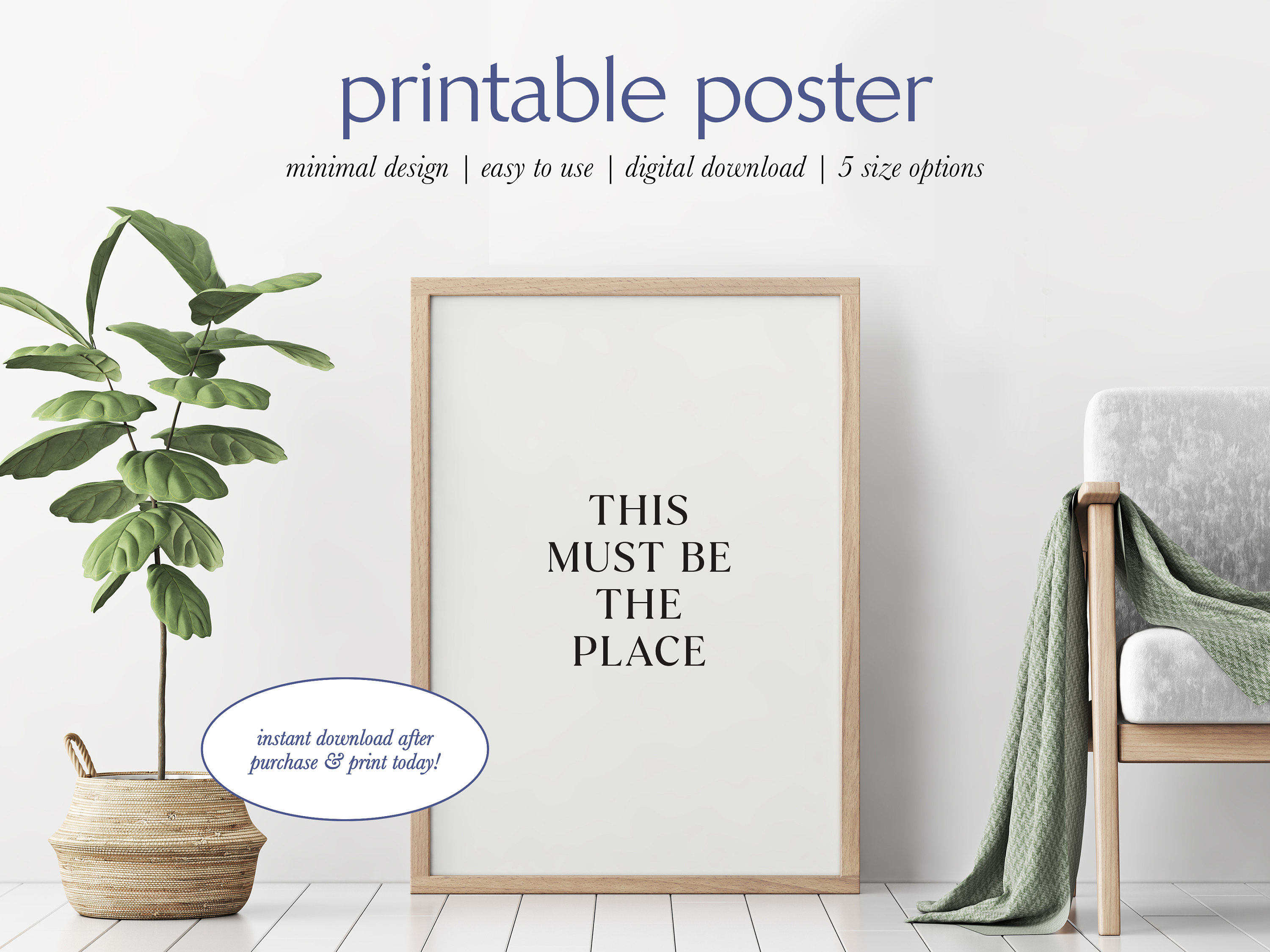 Printable Poster | Digital Download Artwork | Wall Poster, Minimal ...