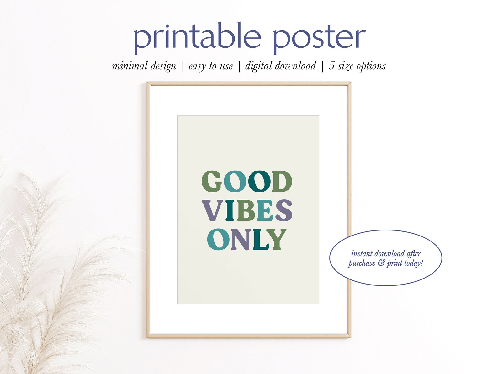 Printable Poster | Minimal Design | Digital Download Artwork | Wall ...
