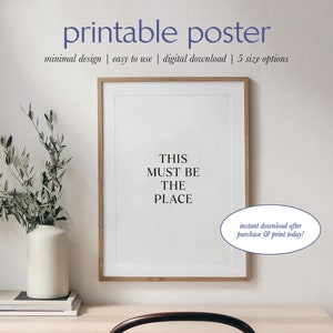 Printable Poster | Digital Download Artwork | Wall Poster, Minimal ...
