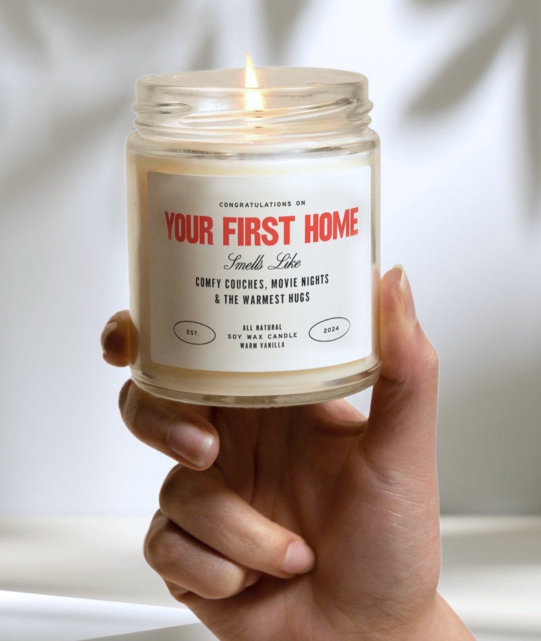 New Home Gift Candle | Housewarming Gift | Warm Vanilla Scented Soy ...