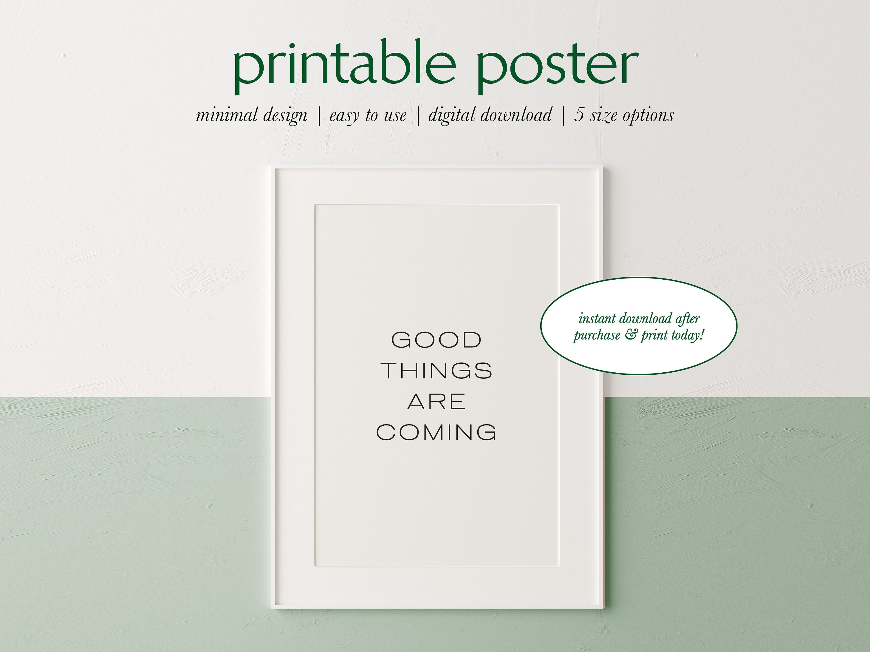 Printable Poster | Digital Download Artwork | Wall Poster, Minimal ...