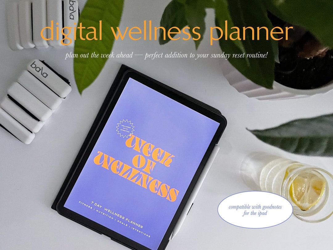 Digital Wellness Planner | 7 Day Journal | Digital Download for iPad ...