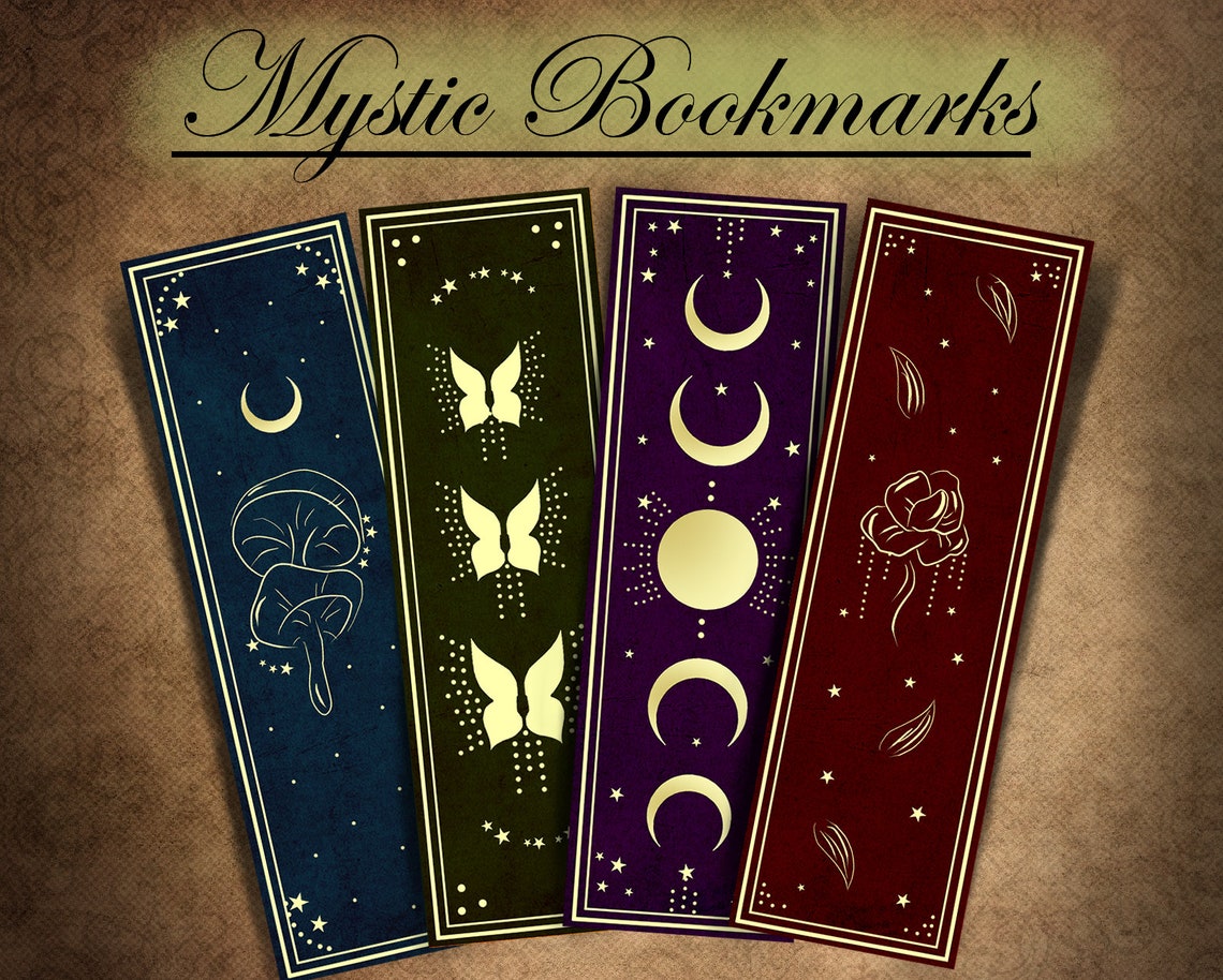 Hand Drawn Bookmarks by Bslee Printable Mystic Bookmarks - Etsy