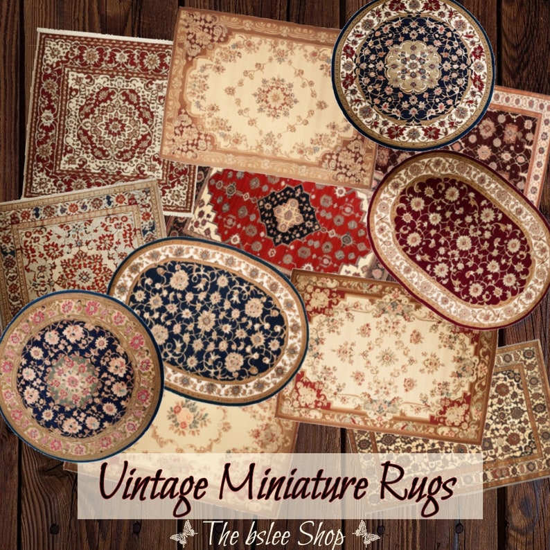 Dollhouse Miniature Rugs, Printable Victorian Carpet (digital Download ...