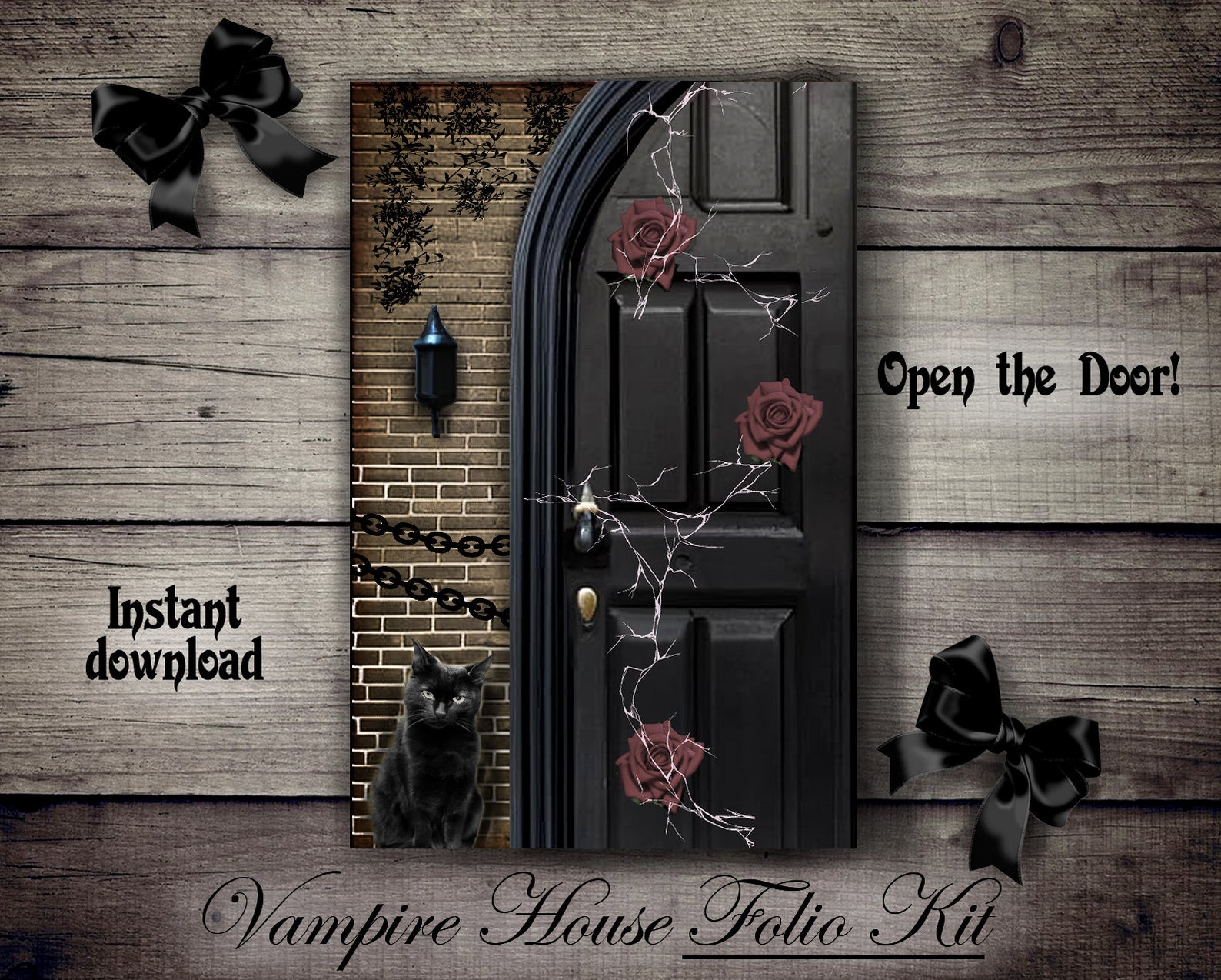 Gothic Vampire Dollhouse Folio DIY Kit, Dracula House Craft (PDF ...