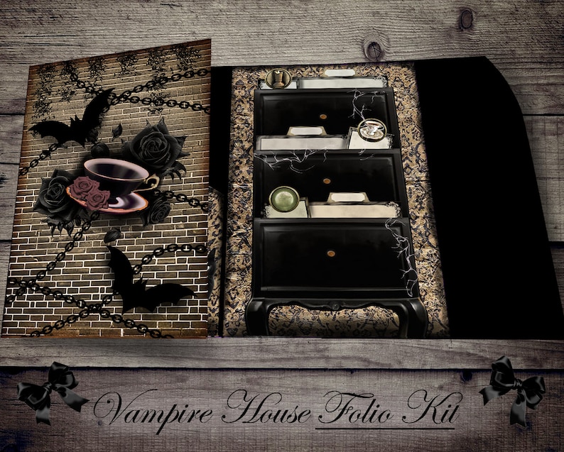 Gothic Vampire Dollhouse Folio DIY Kit, Dracula House Craft (PDF ...
