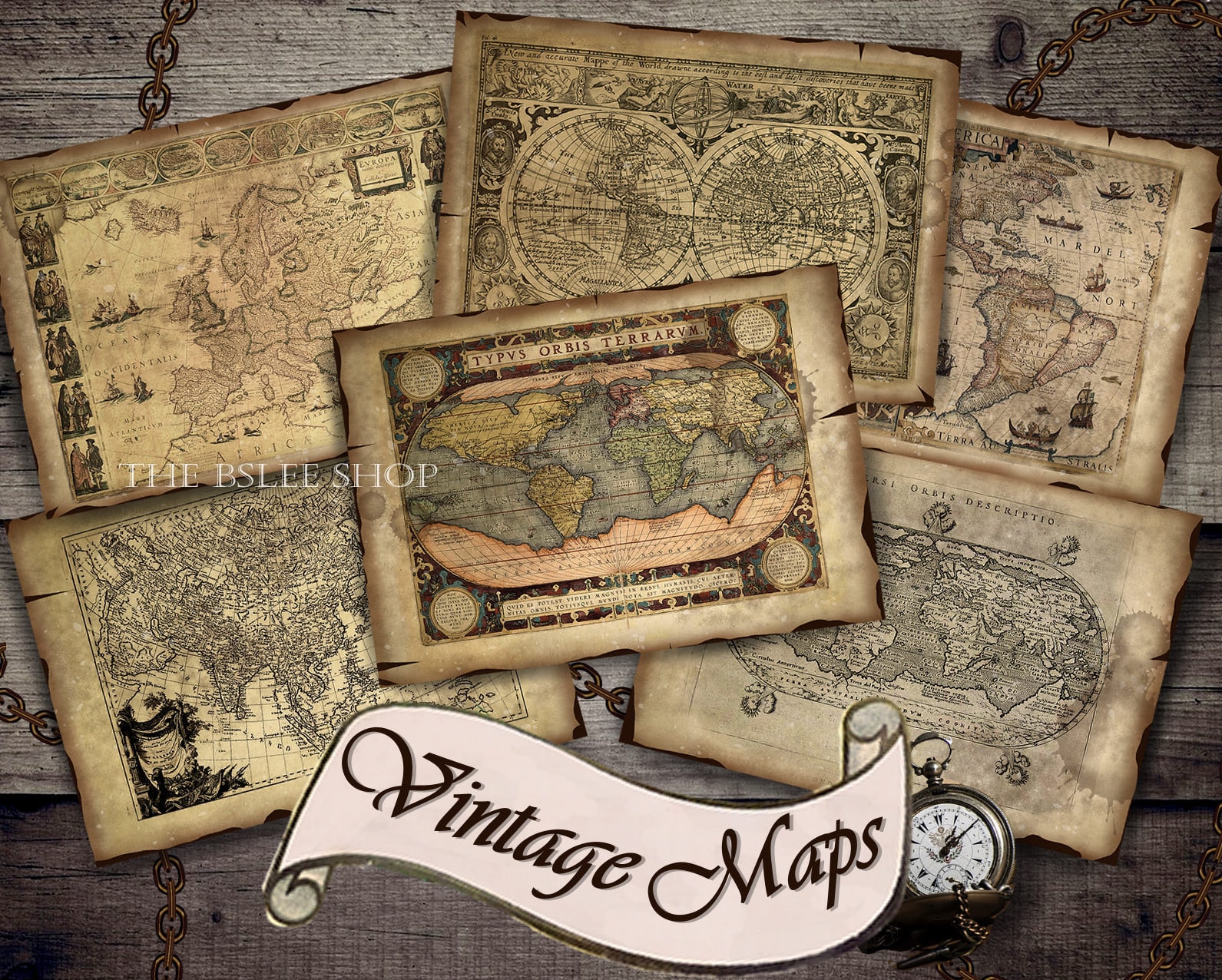 Vintage Maps Junk Journal, Old Maps Paper, Pirate Junk Journal ...