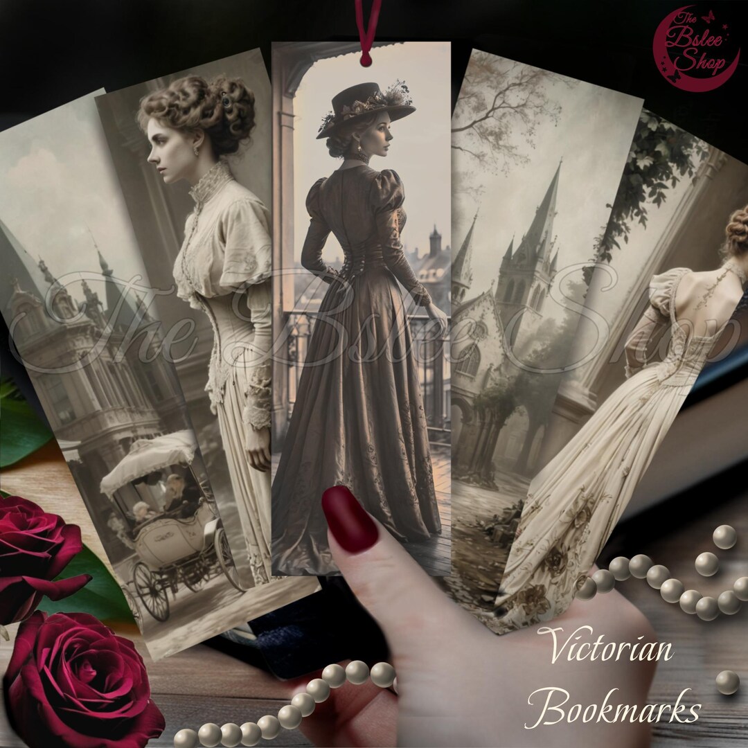 Victorian Bookmarks, Scrapbook Tags, Dark Academia Decor, London Town ...