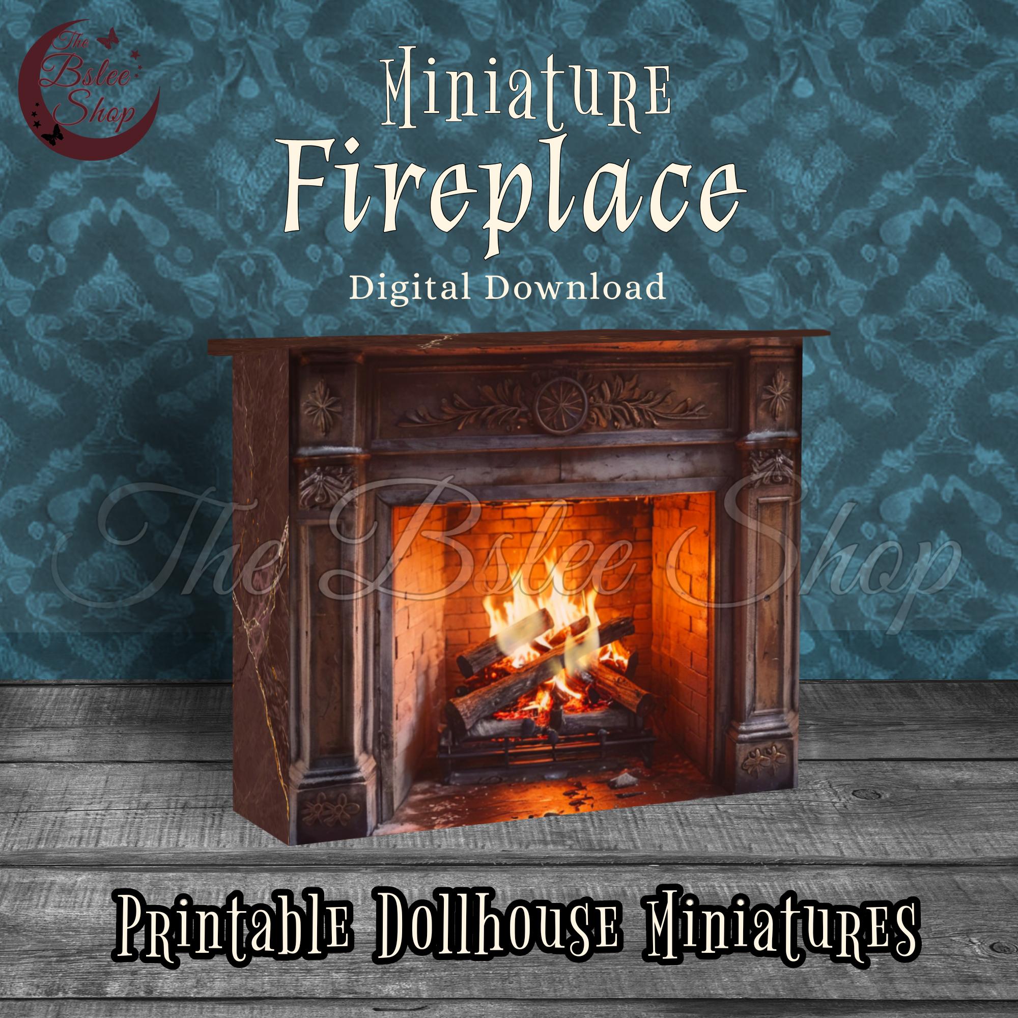 Printable Dollhouse Fireplace