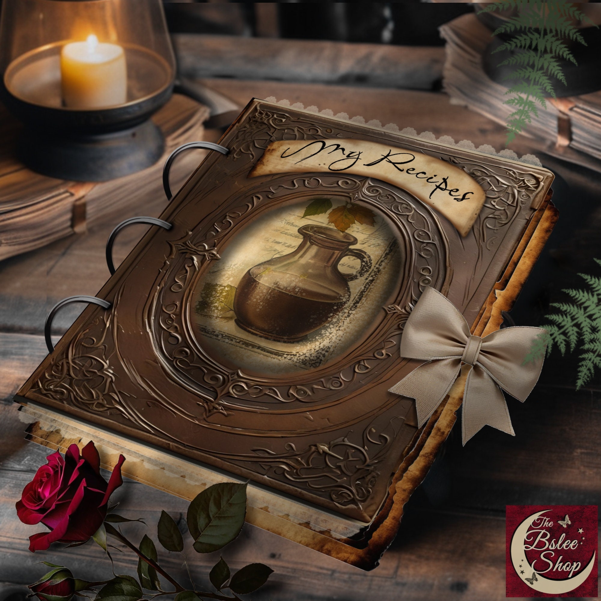 Rustic Witch Potion Recipe Book, Printable Medieval Cookbook (digital ...