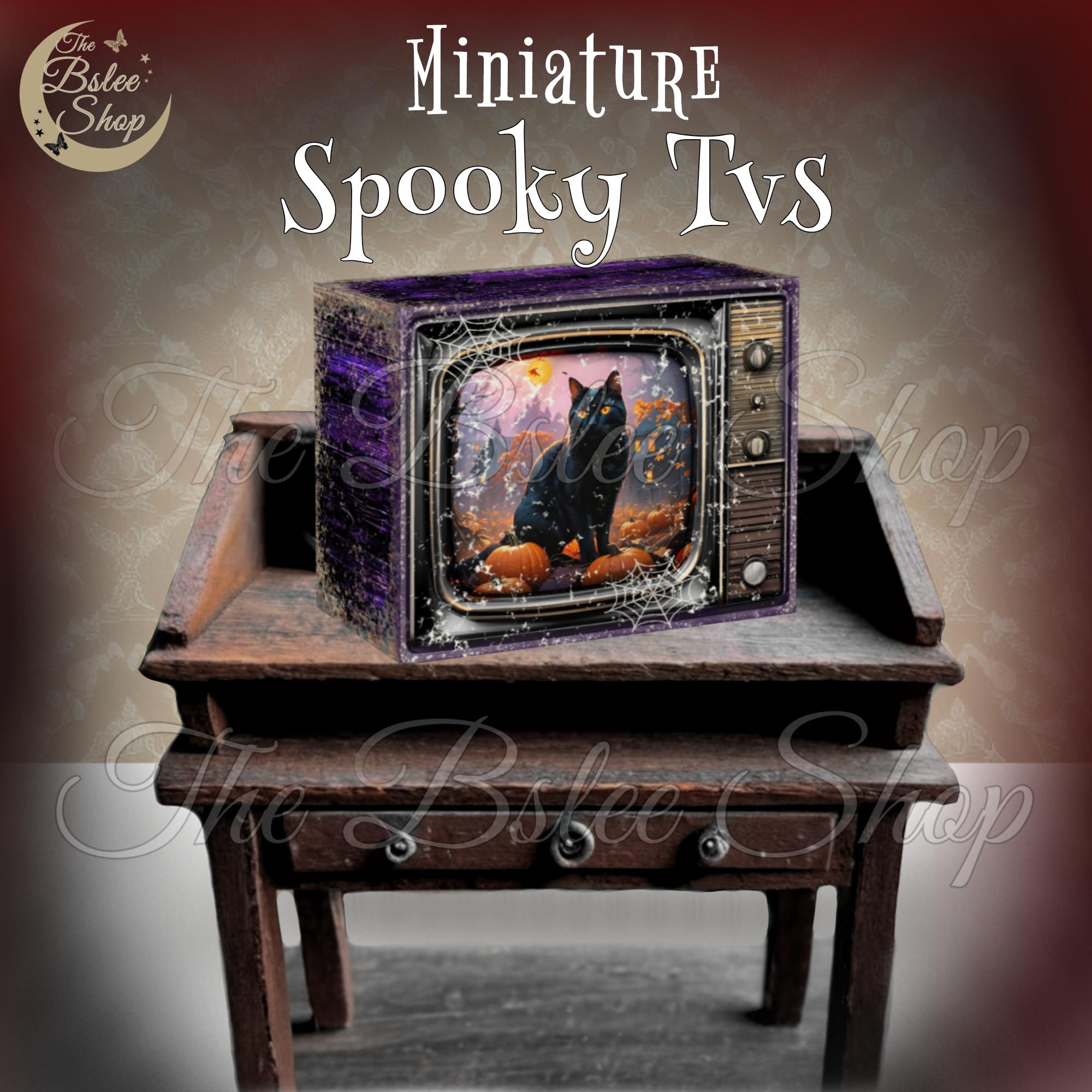 Miniature Spooky Tvs, Haunted Dollhouse, DIY Paper Television ...