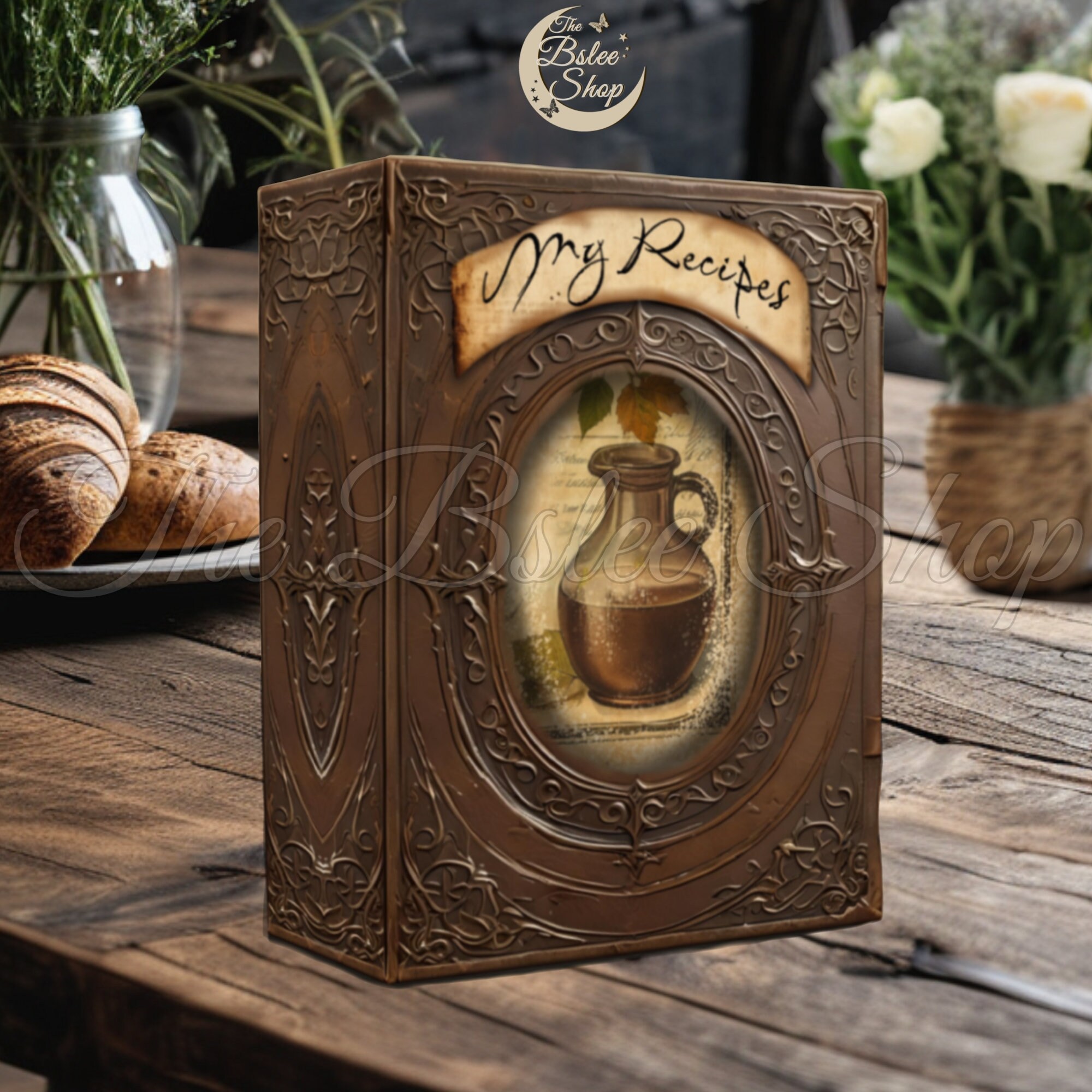 Rustic Recipe Book, Antique Recipe Pages, Witch’s Brew Potion Recipes ...