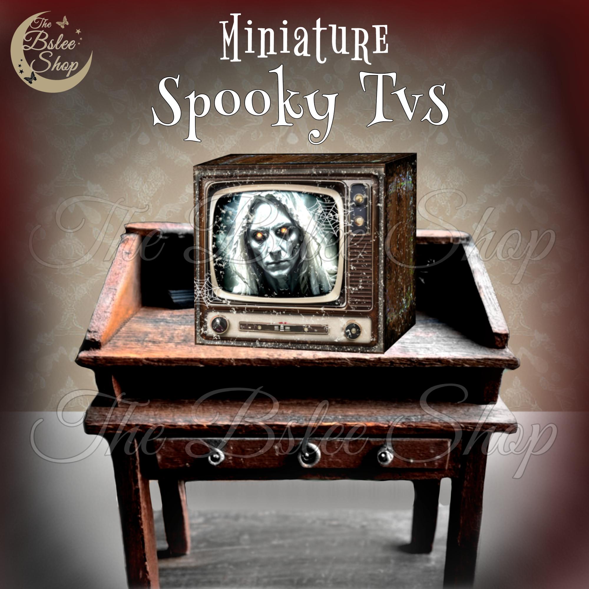 Miniature Spooky Tvs, Haunted Dollhouse, DIY Paper Television ...