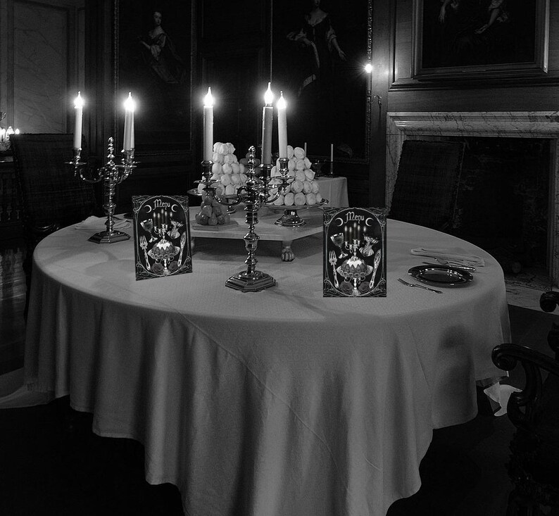 Printable Gothic Menu, Halloween Writing Menu, Vampire Menu, Gothic ...