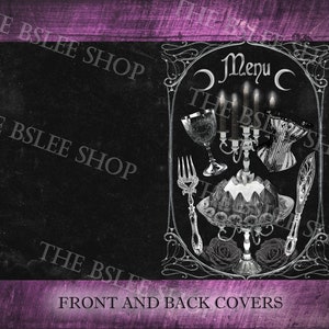 Printable Gothic Menu, Halloween Writing Menu, Vampire Menu, Gothic ...