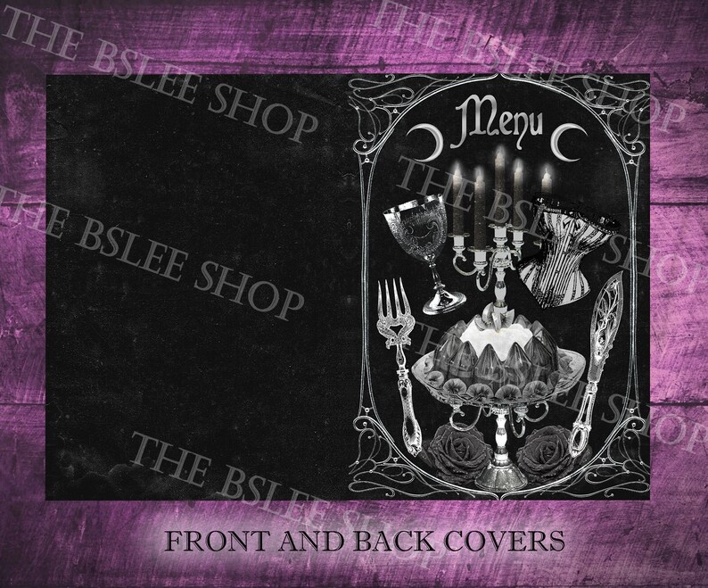 Printable Gothic Menu Halloween Dinner Menu Vampire Menu - Etsy UK