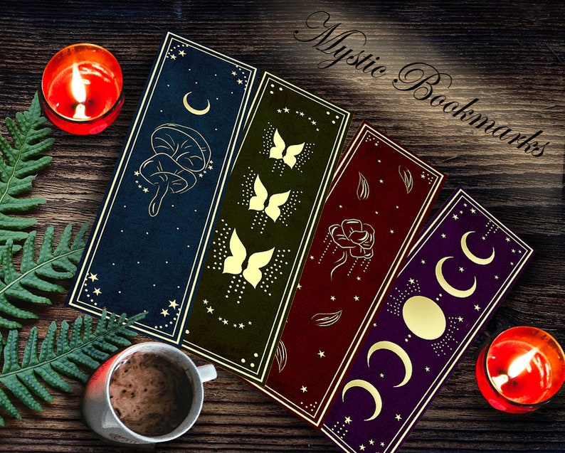 Hand Drawn Bookmarks by Bslee, Printable Mystic Bookmarks, Literary ...