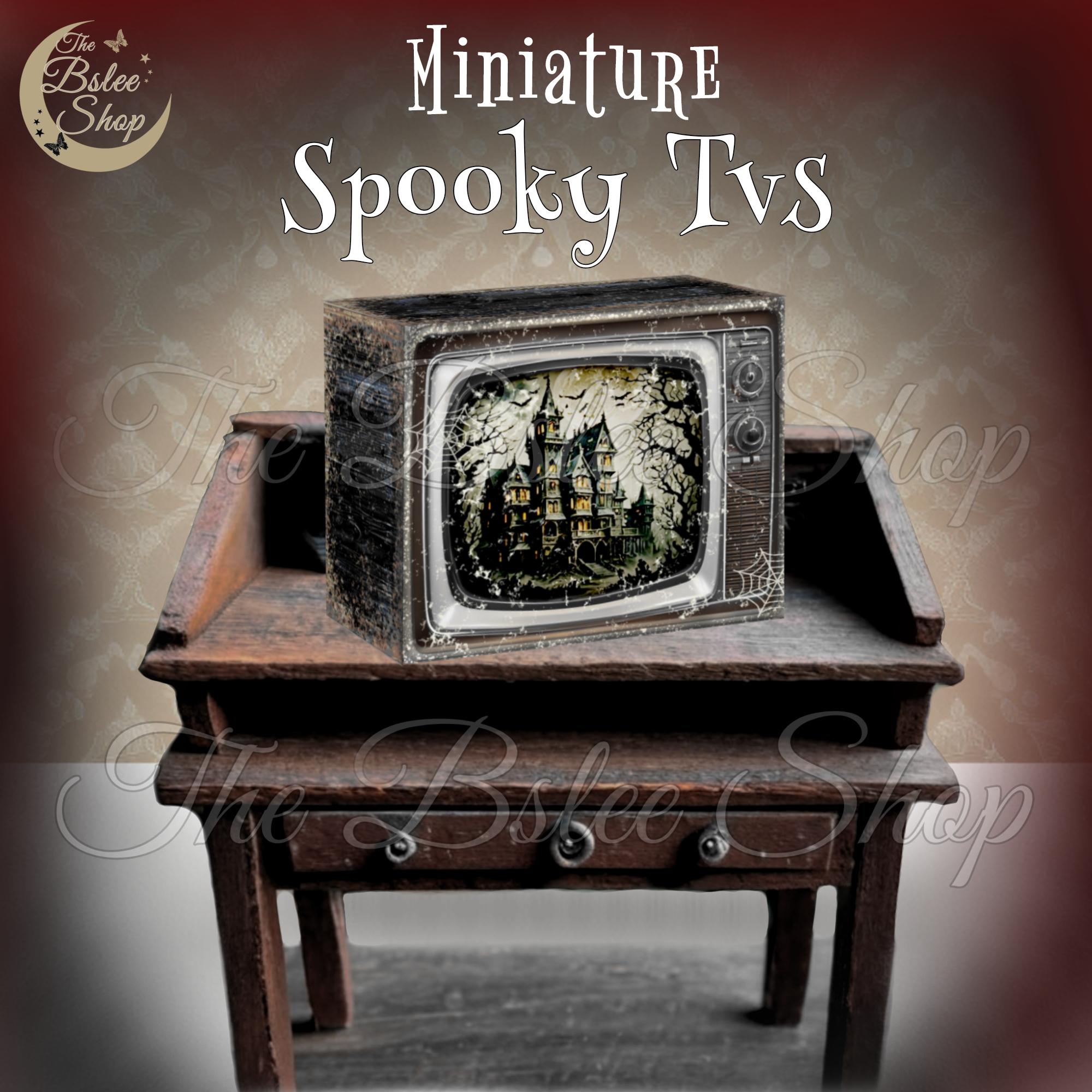 Miniature Spooky Tvs, Haunted Dollhouse, DIY Paper Television ...