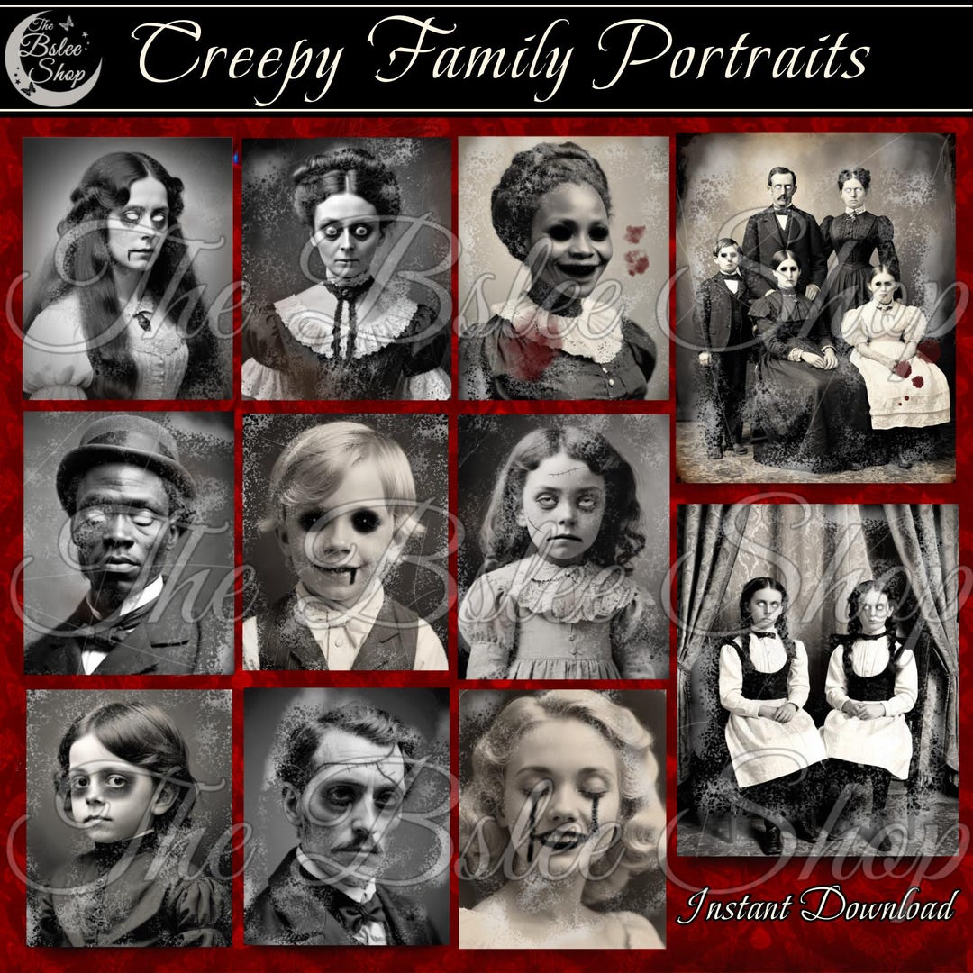 Victorian Creepy Family, Scary Halloween Portraits, Spooky Photos ...