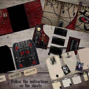 Exclusive Bslee Gothic Red Vampire Folio, Unique Goth Dollhouse Folio ...