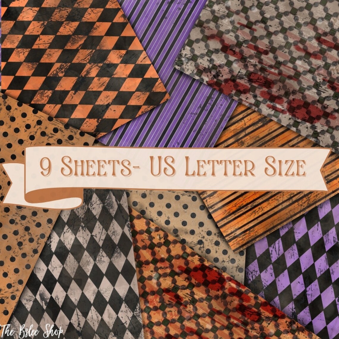 Dollhouse Paper, Halloween Collage Paper, Spooky Scrapbooking, Haunted ...