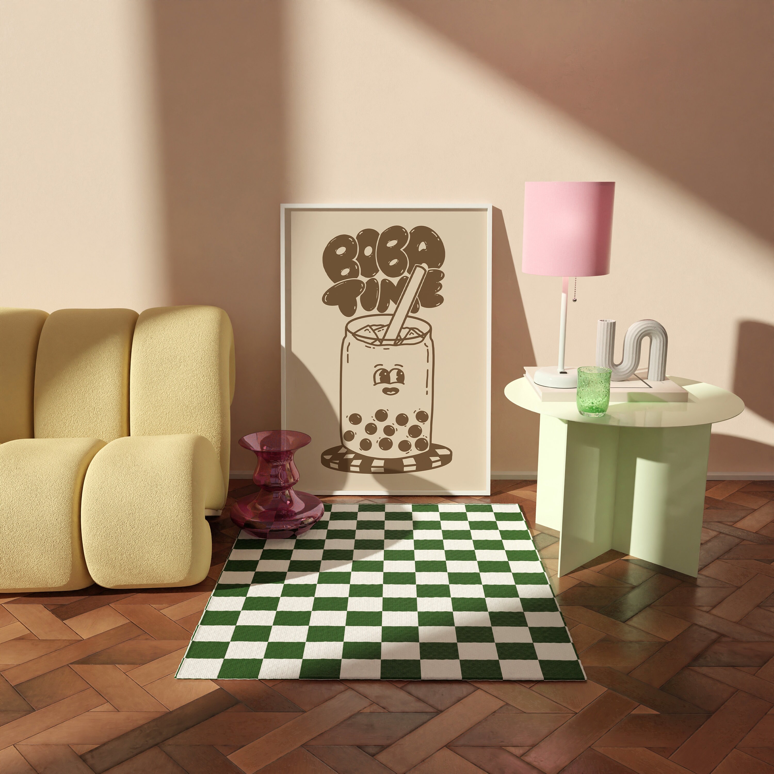 Boba Coffee Cozy Printable Wall Decor | Brown Bubble Tea Drink Poster ...