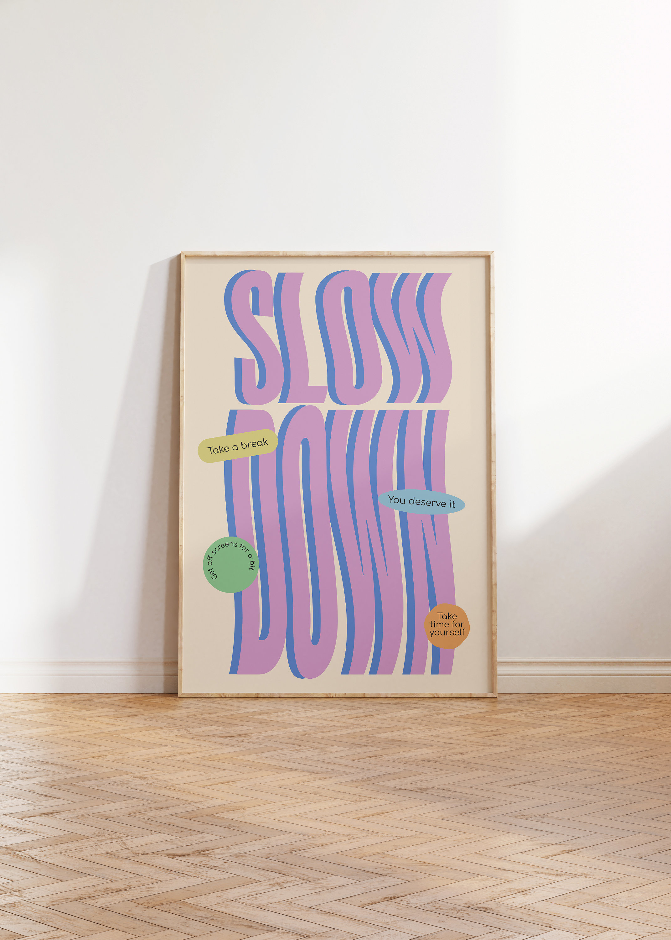 Pastel Danish Digital Print | Bold Typography Printable Poster | Self ...