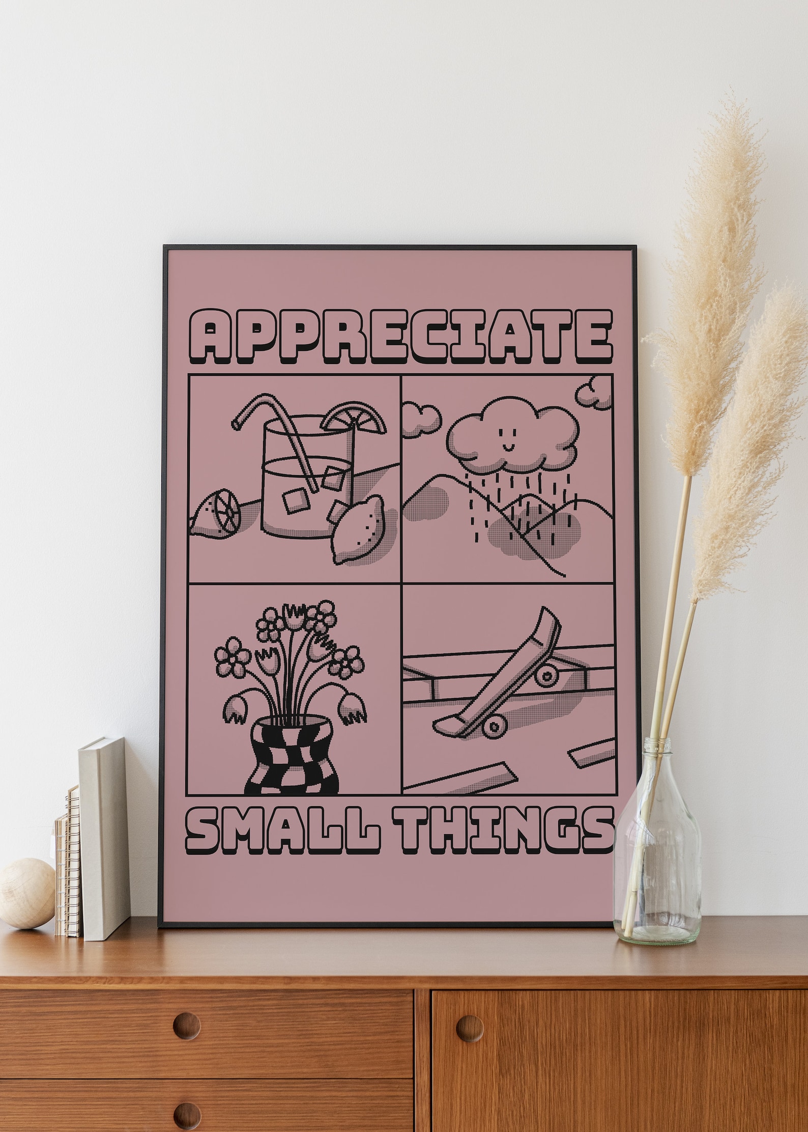 Printable Cute Pixel Art Inspirational Quote Digital Aesthetic - Etsy