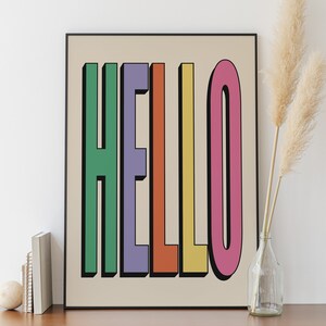 Bold Colorful Typography Digital Print | Joyful Fun Printable Poster ...
