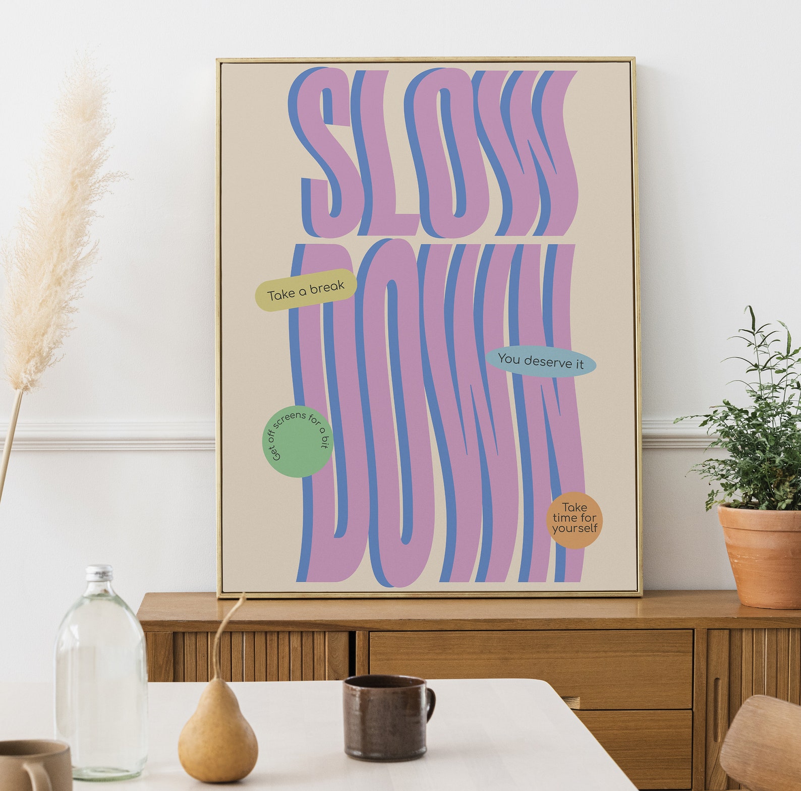 Pastel Danish Digital Print Bold Typography Printable Poster - Etsy