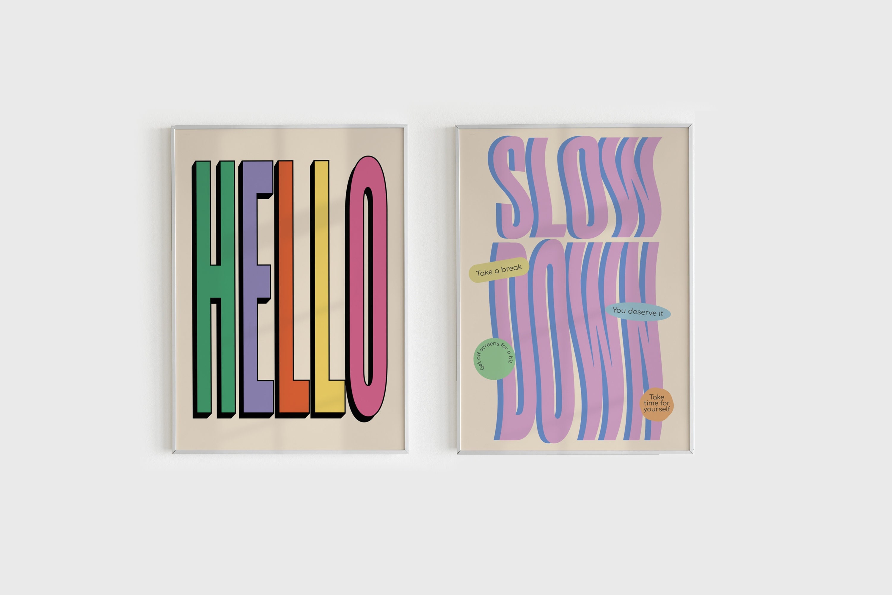Bold Colorful Typography Digital Print Bundle | Joyful Fun Printable ...
