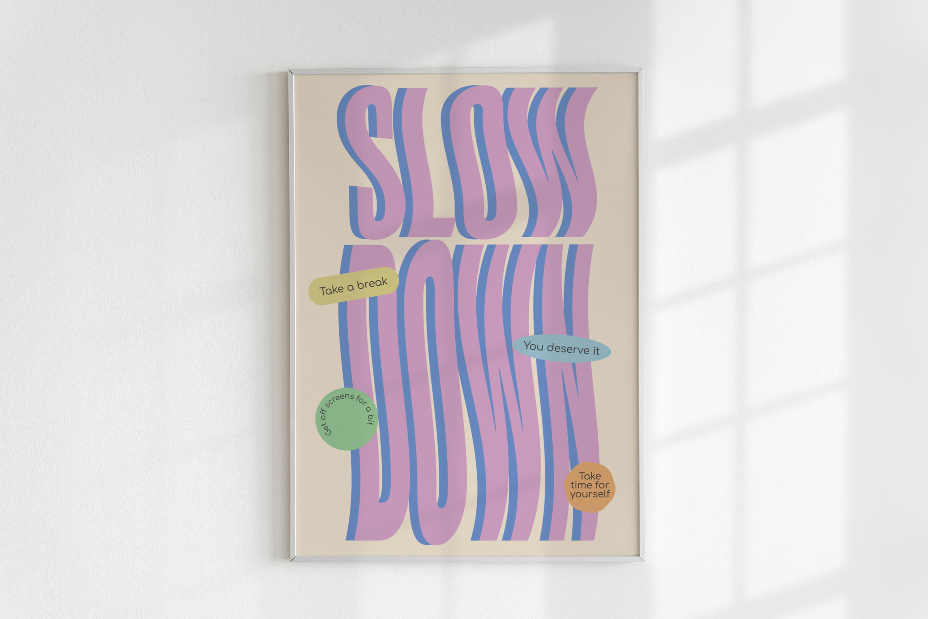 Pastel Danish Digital Print | Bold Typography Printable Poster | Self ...