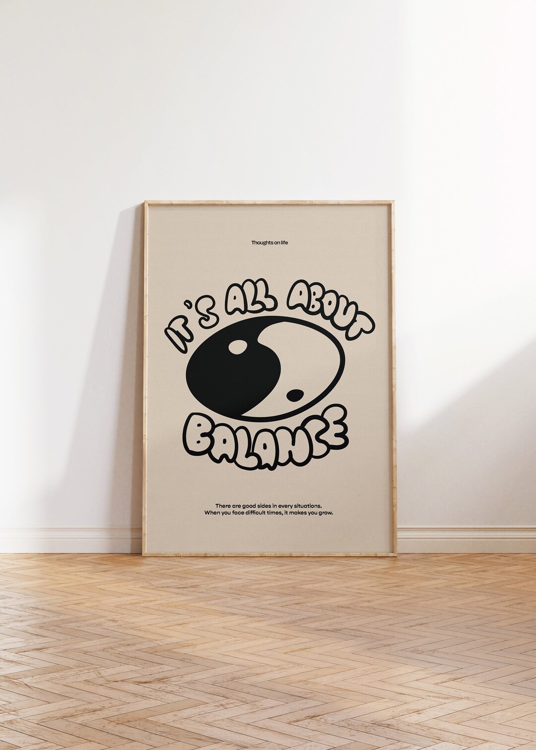 Affiche D'art Mural Imprimable Décor Imprimé Esthétique Minimaliste Yin ...