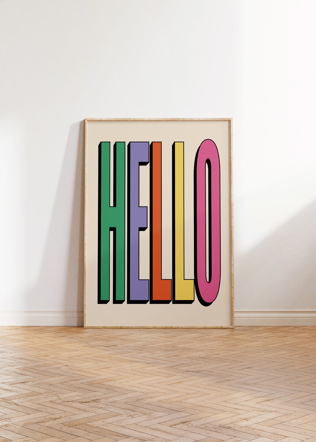 Bold Colorful Typography Digital Print | Joyful Fun Printable Poster ...