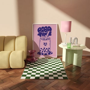 Boba Coffee Colorful Printable Wall Decor | Bubble Tea Drink Poster ...