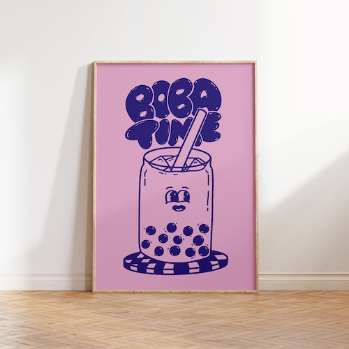 Bubble Tea Art Boba Tea Poster Digital Download - Etsy