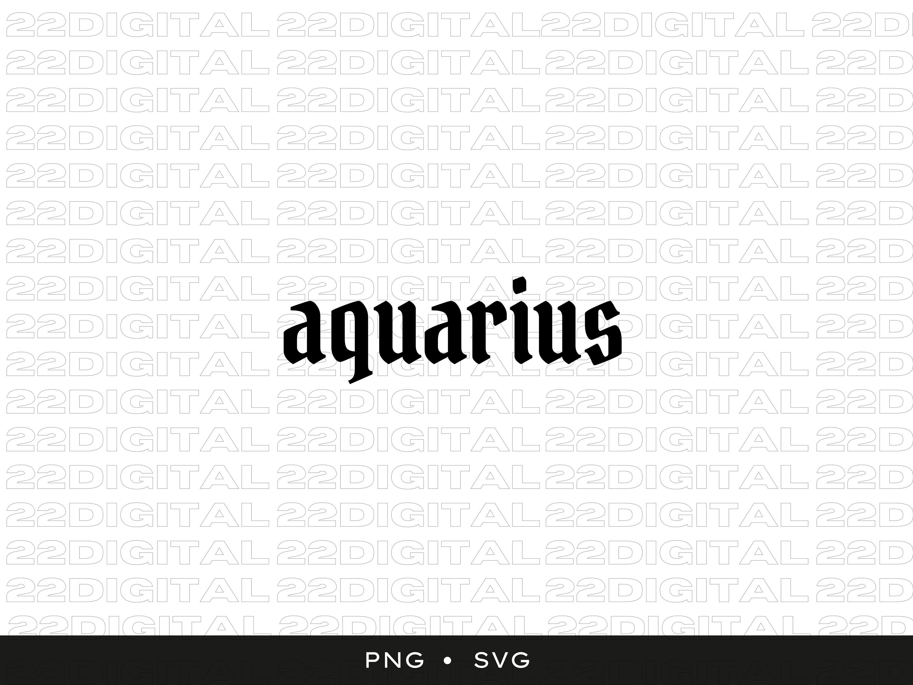 Aquarius Zodiac Sign Name in Gothic Font | Aquarius Svg | Constellation ...
