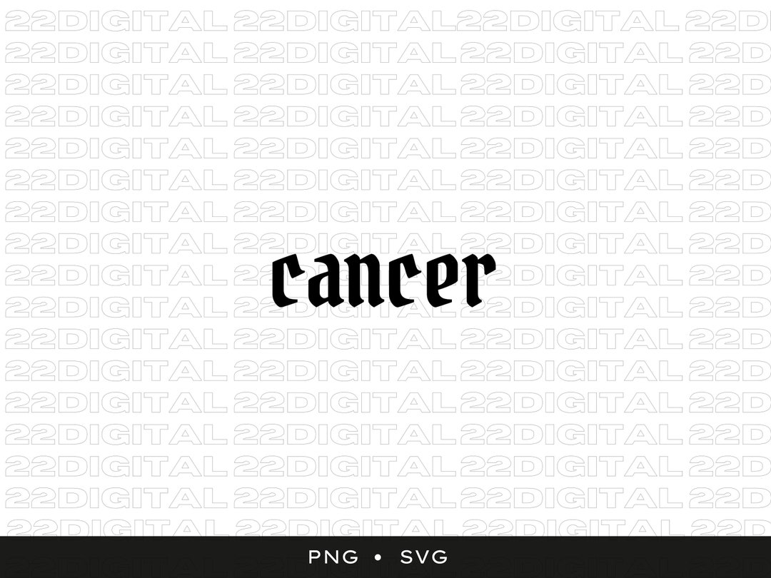 Cancer Zodiac Name in Gothic Font | Cancer Svg | Constellation Svg ...