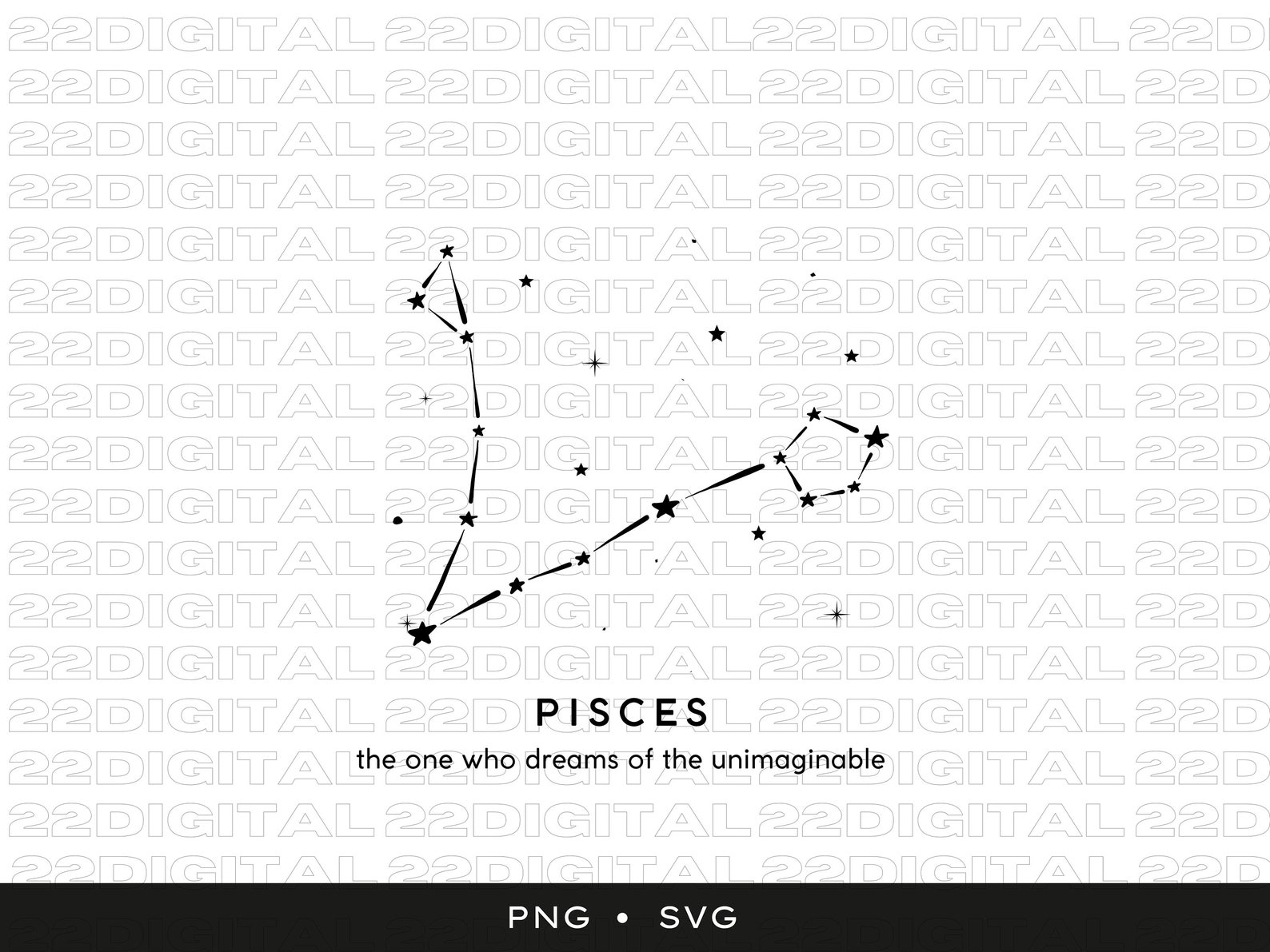 Pisces Svg Constellation Svg Zodiac Svg Astrology Svg Celestial Svg - Etsy