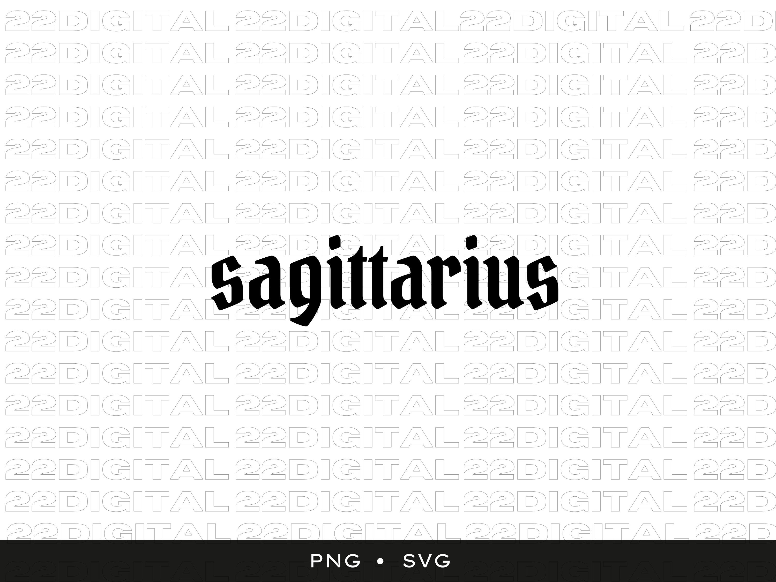 Sagittarius Zodiac Name in Gothic Font | Sagittarius Svg ...