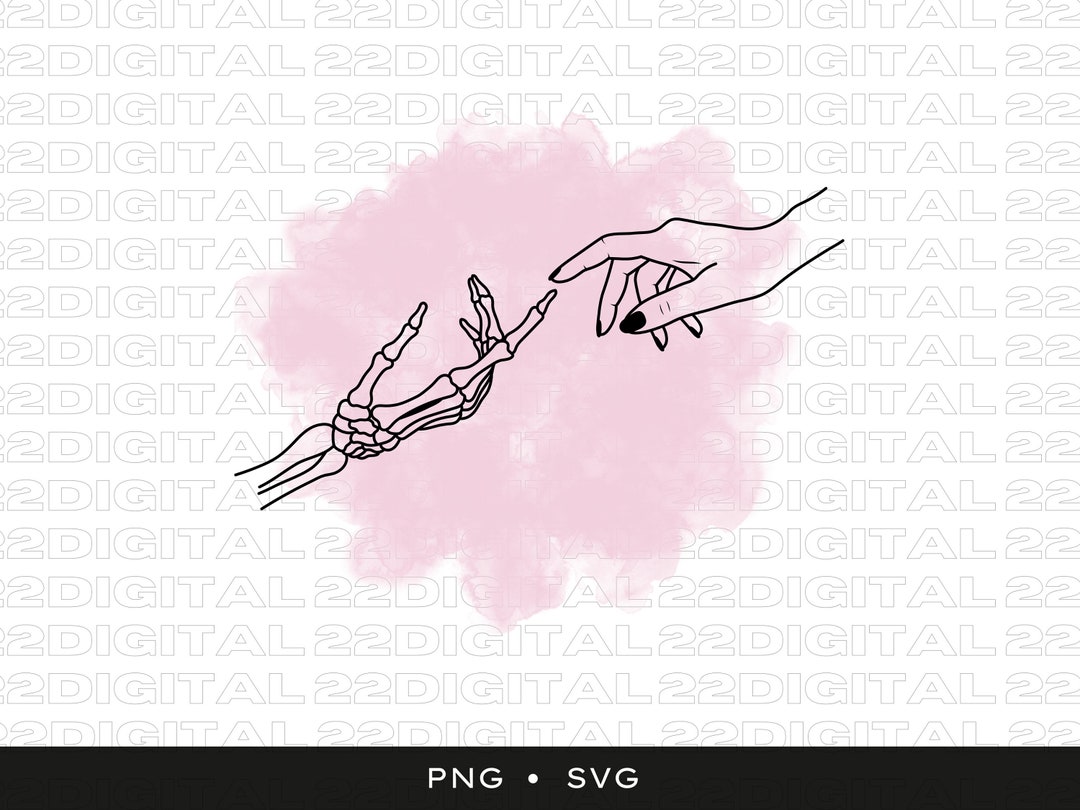 Skeleton Hands Pinky Promise SVG and PNG File | Gothic Love Halloween ...