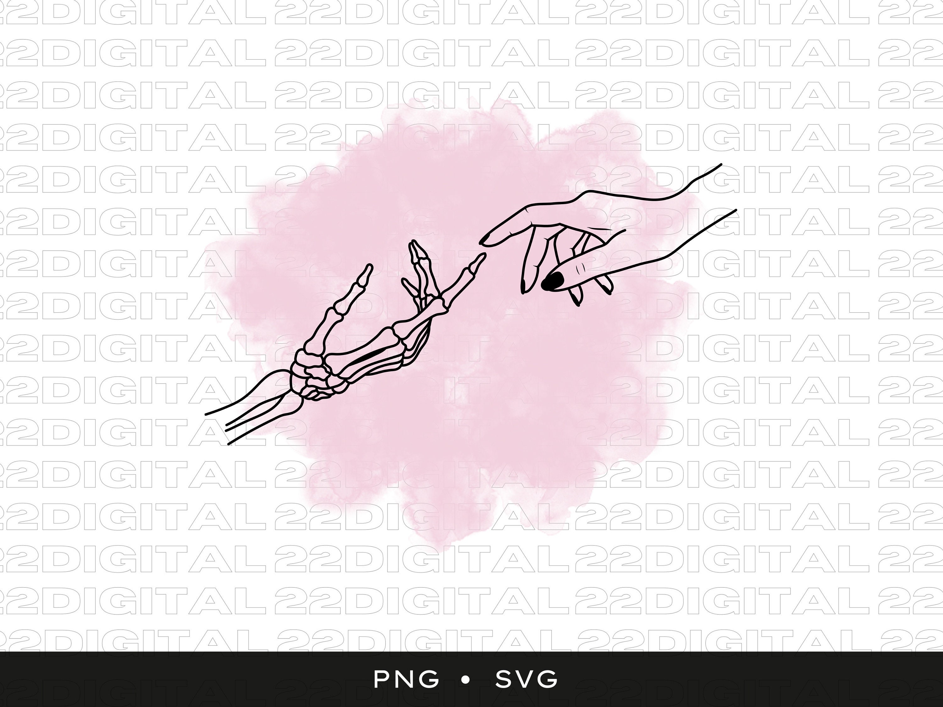 Skeleton Hands Pinky Promise SVG and PNG File | Gothic Love Halloween ...