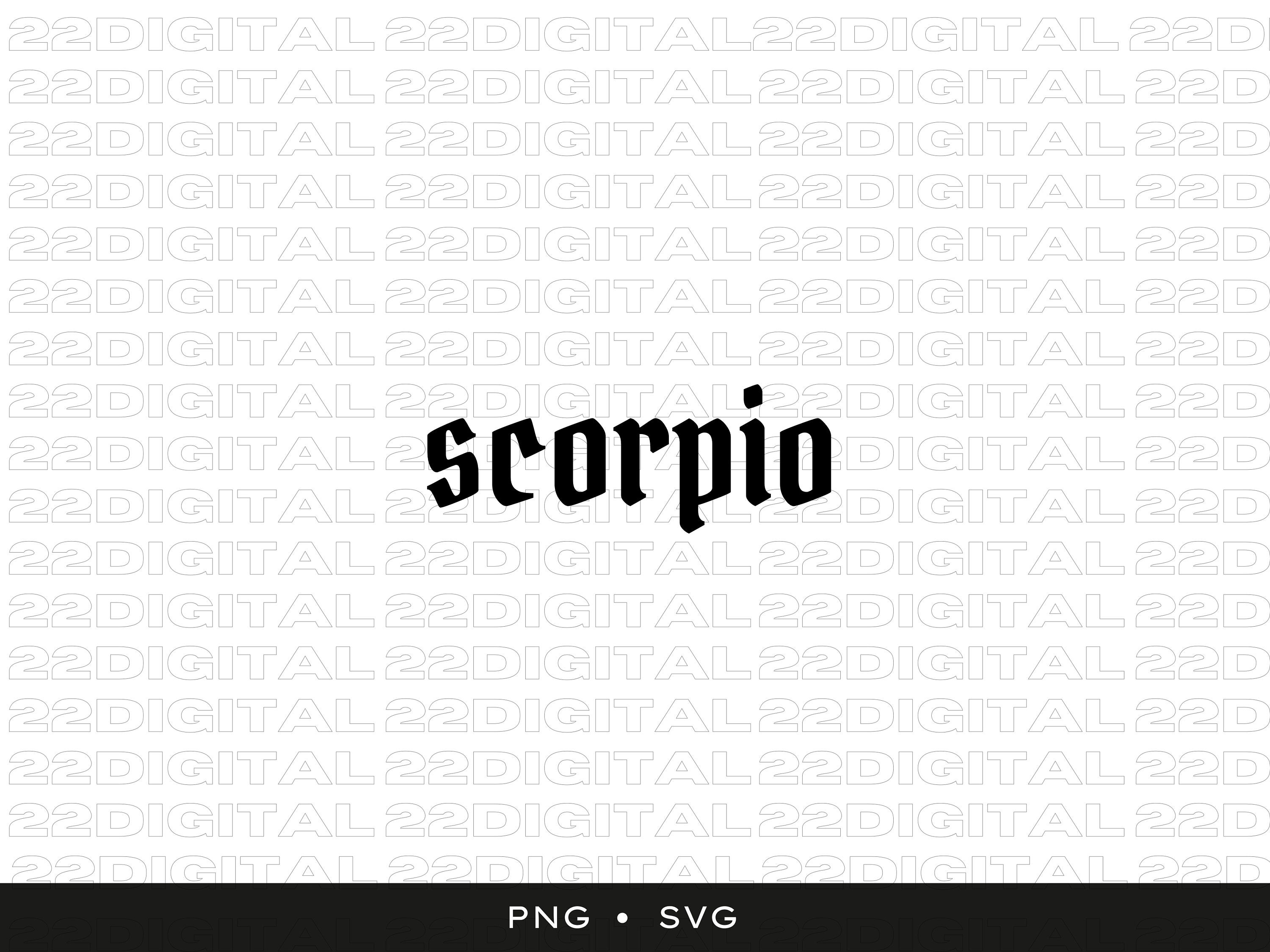 Scorpio Zodiac Name in Gothic Font | Scorpio Svg | Constellation Svg ...