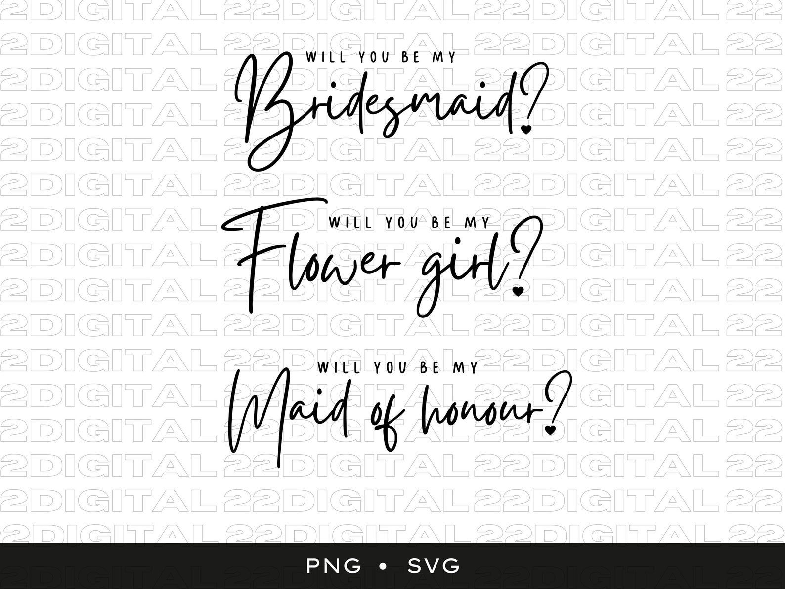 Bridesmaids Proposal Svg Wedding Party Svg Bundle Wedding Bundle Svg ...