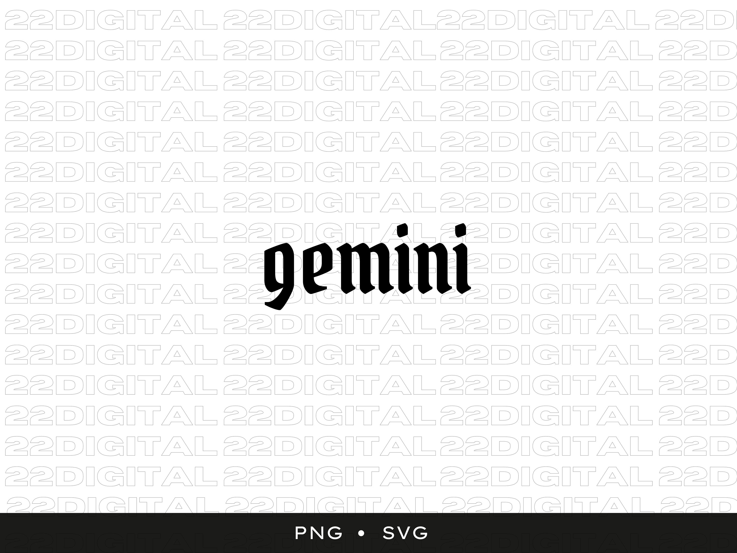 Gemini Zodiac Sign in Gothic Font Gemini Svg Constellation Svg Zodiac ...