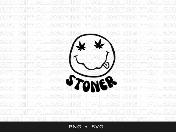 Smiley Face Svg Stoner Svg SVG File 420 Svg Weed Leaf - Etsy