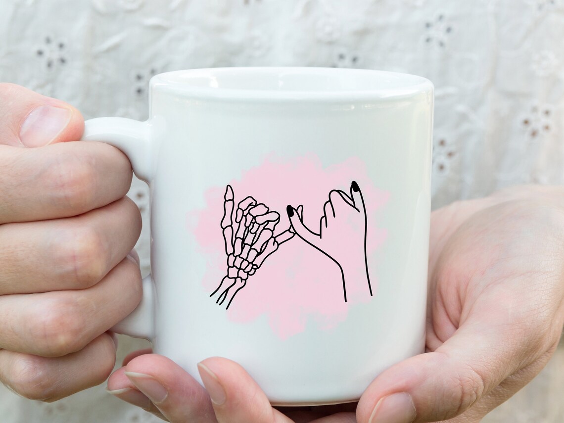 Skeleton Hands Pinky Promise SVG and PNG File Gothic Love - Etsy